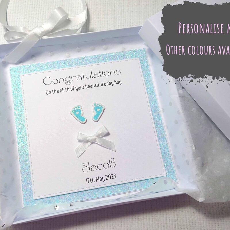 Handmade Baby Card - Etsy