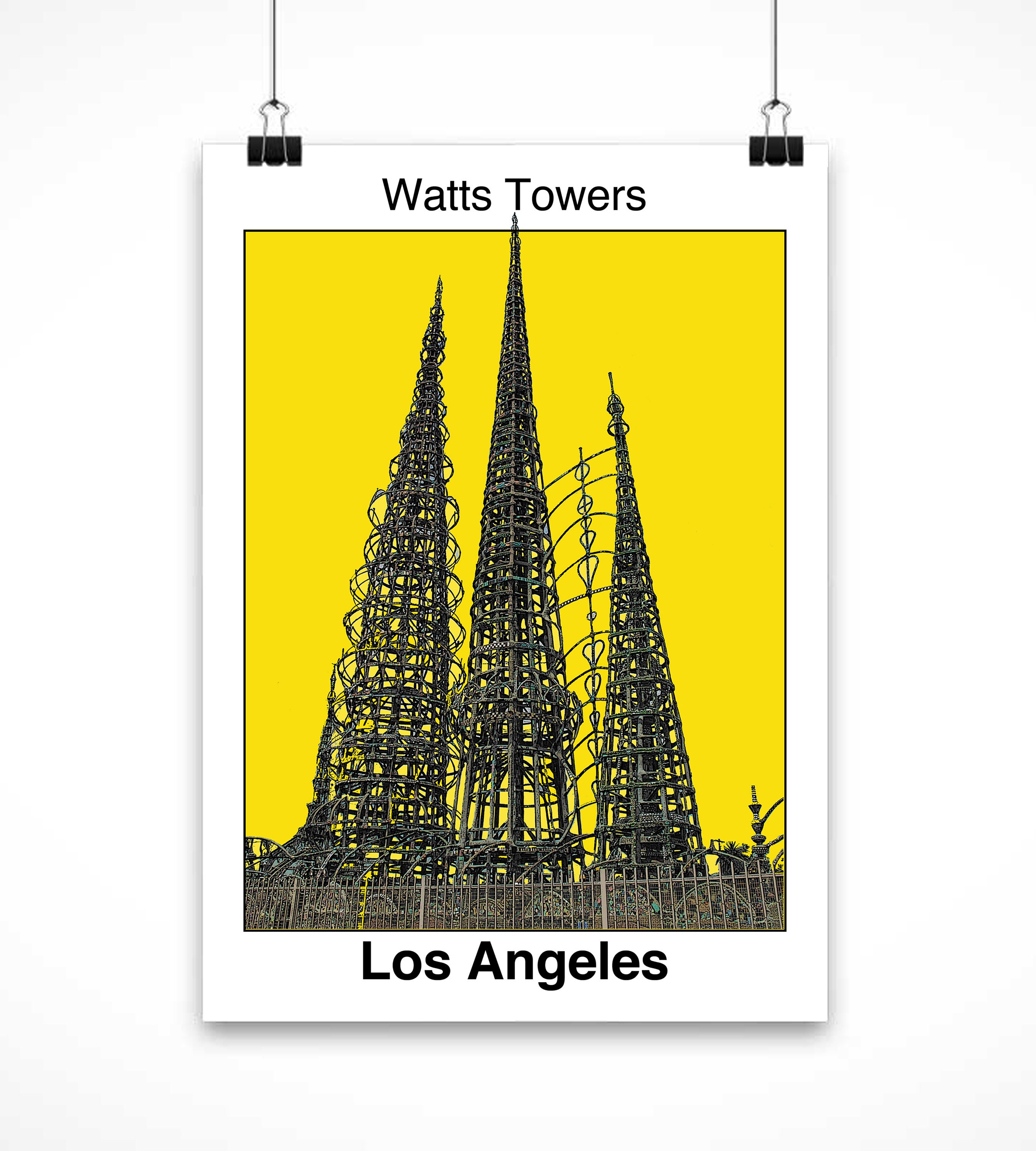 Watts Tower Los Angeles California Mid-Century Modern | Etsy