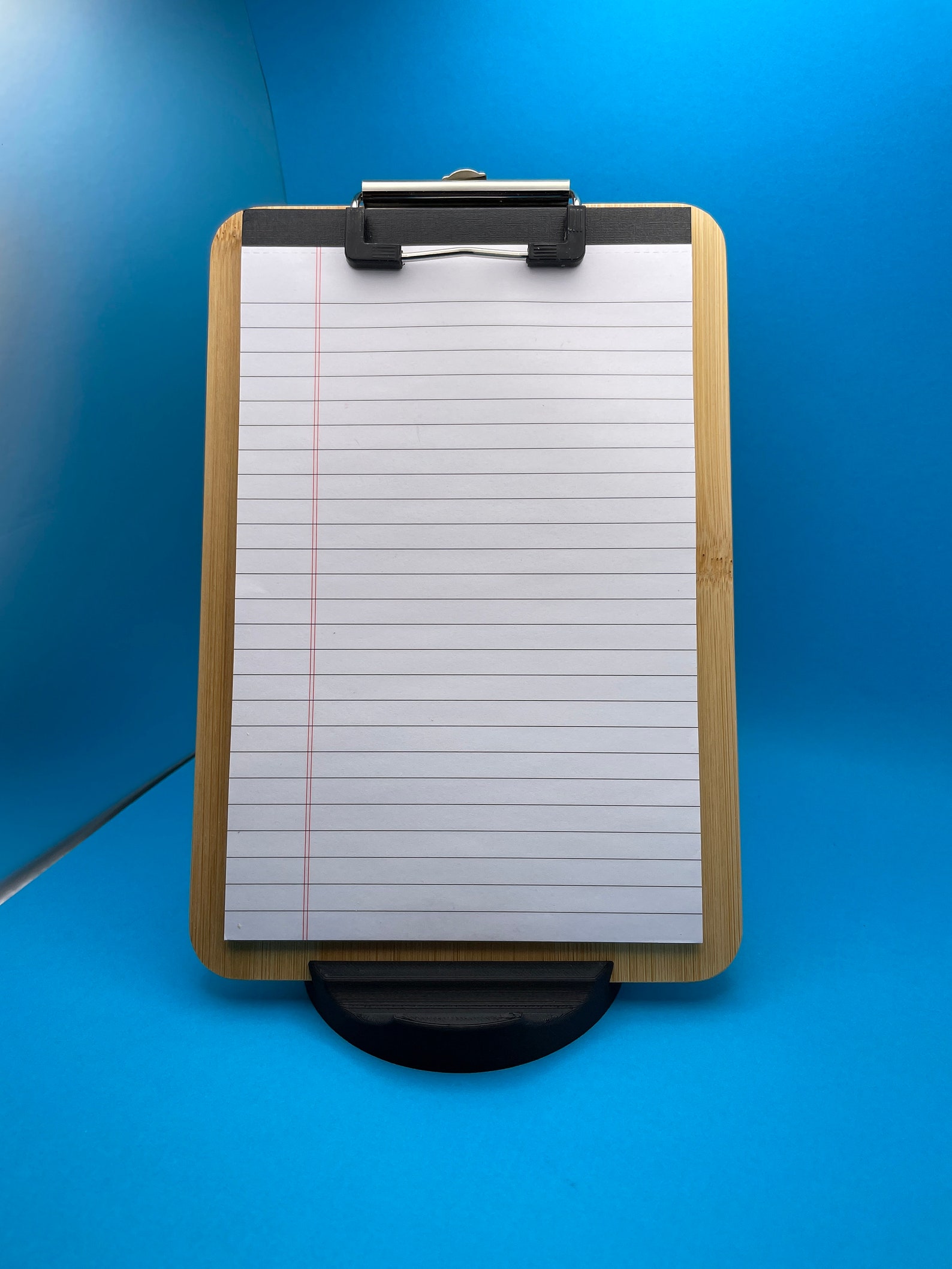 Mini Bamboo Clipboard 8 5/8 X 6, Notepad 8 X 5, 3D Printed PLA Stand ...