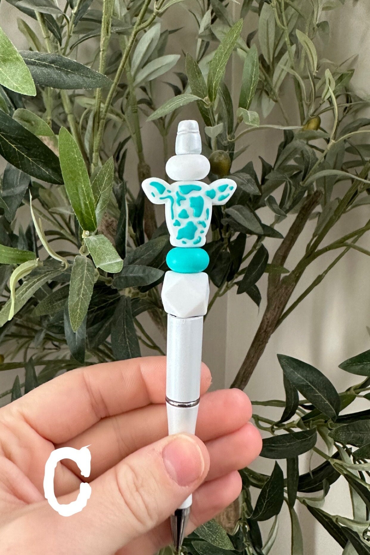 Cow Pens Custom Bead Pens Cow Print Personalized Gifts - Etsy