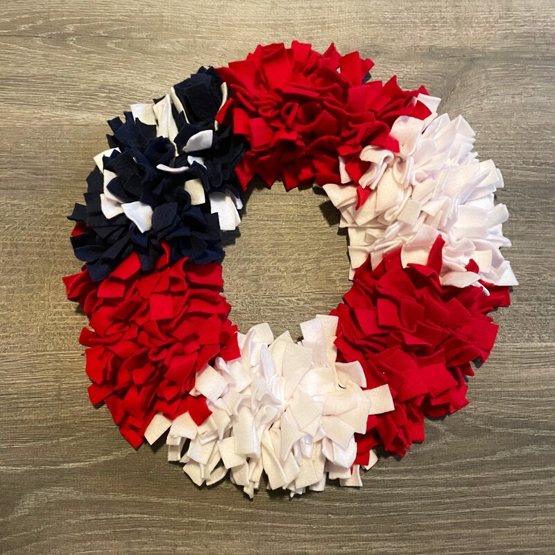 Patriotic Rag Wreath - Etsy