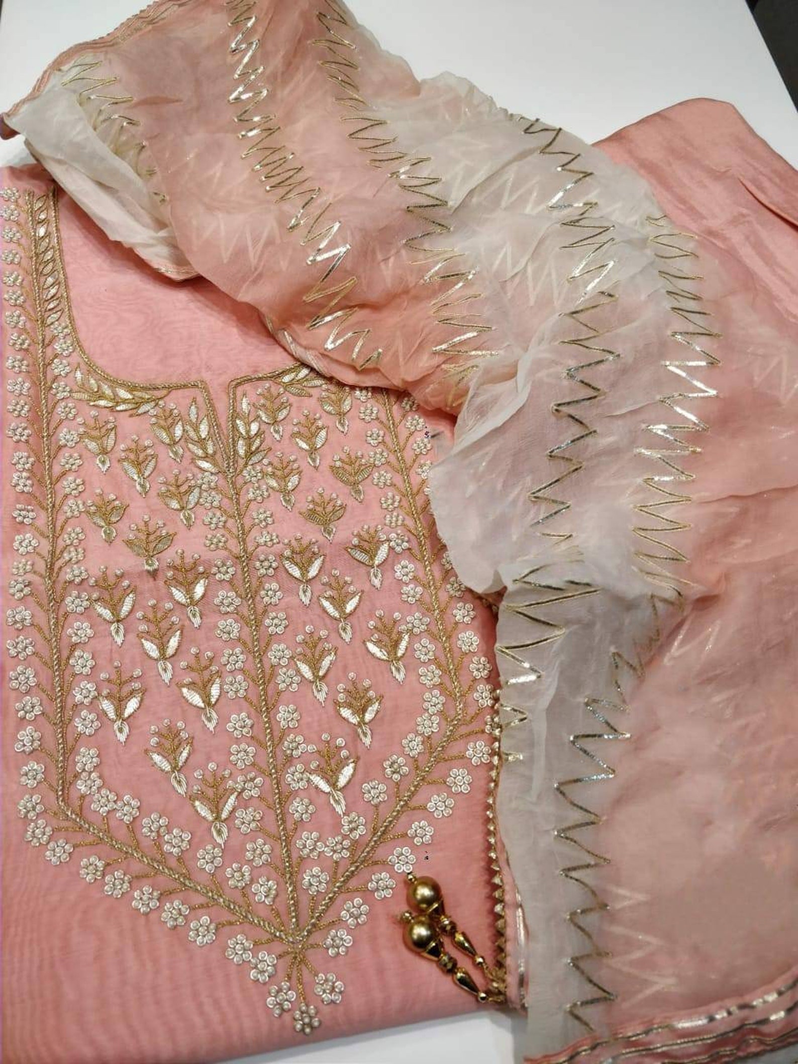 ATHARVA Hand Embroidery Salwar Kameez/embroidery Neck - Etsy India