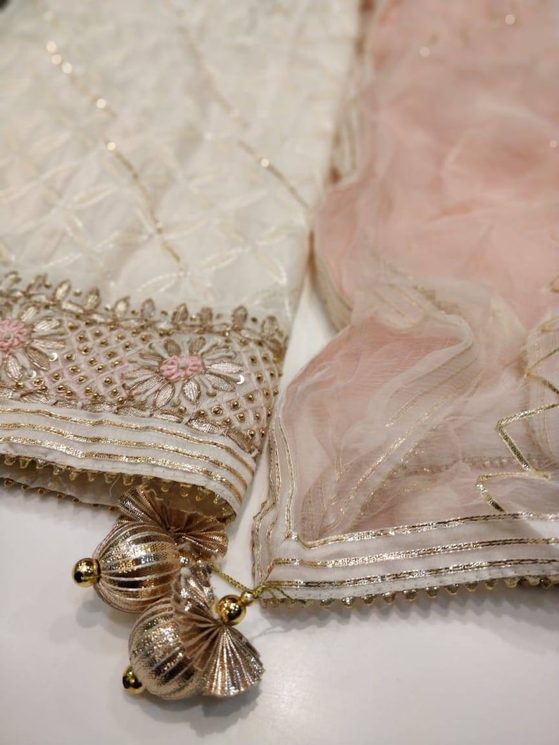 ATHARVA Hand Embroidered Salwar Kameez w/Al over Thread work | Etsy