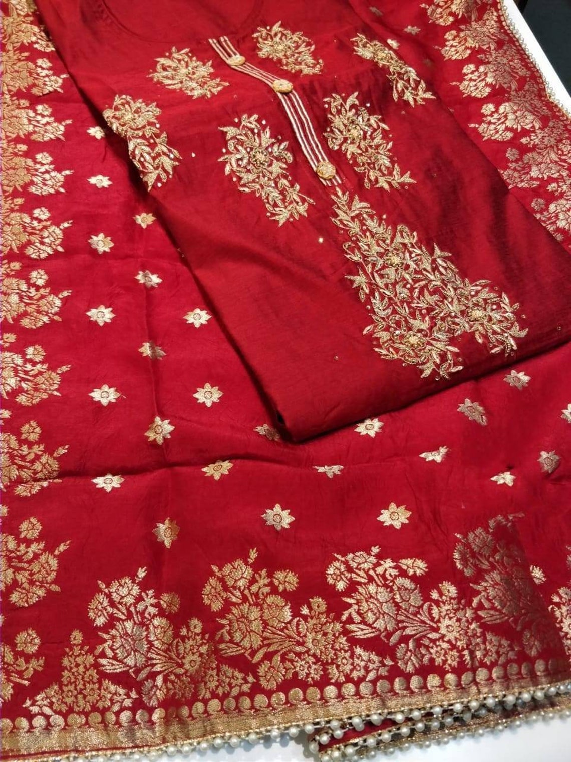 Atharva Hand Embroidered/indian Salwar - Etsy
