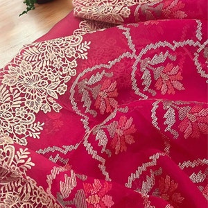 ATHARVA Embroidery Organza Silk Salwar Kameez Dupatta/cross Stitch ...