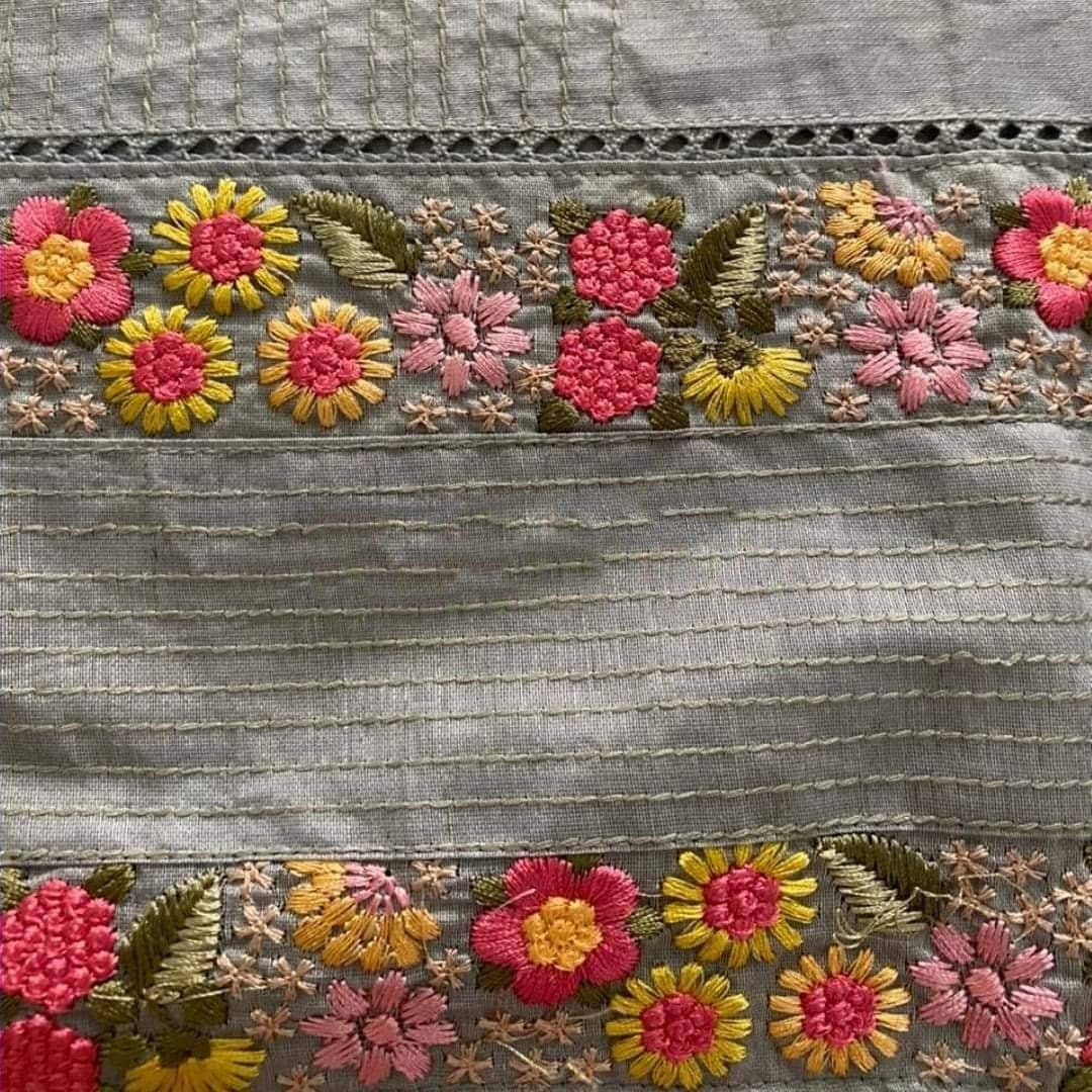 ATHARVA Hand Embroidery Salwar Kameez/gray Embroidery Shirt/embroidery ...