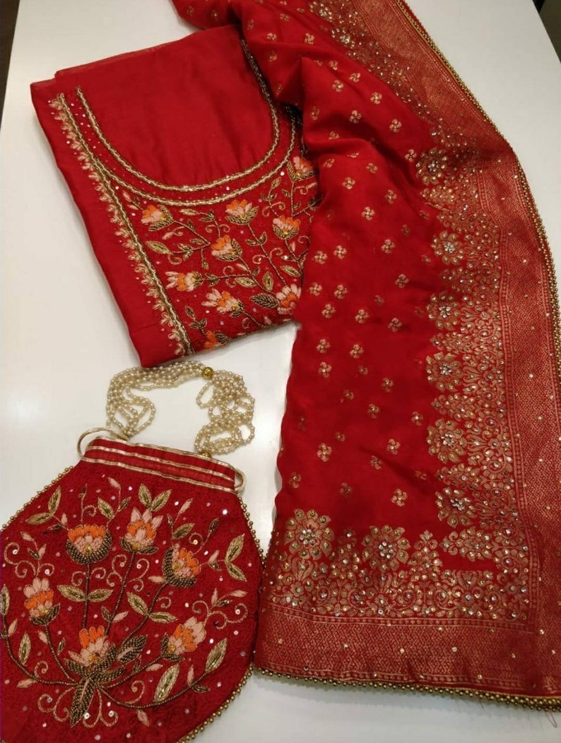 ATHARVA Hand Embroidery Salwar Kameez/chanderi Ladies Suit/banarsi Silk ...