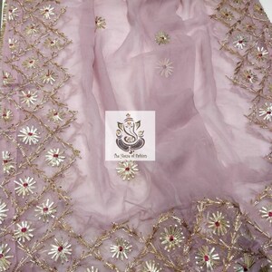 Salwar Kameez Elegant Hand Embroidery Center Panel Jaal in Lilac ...