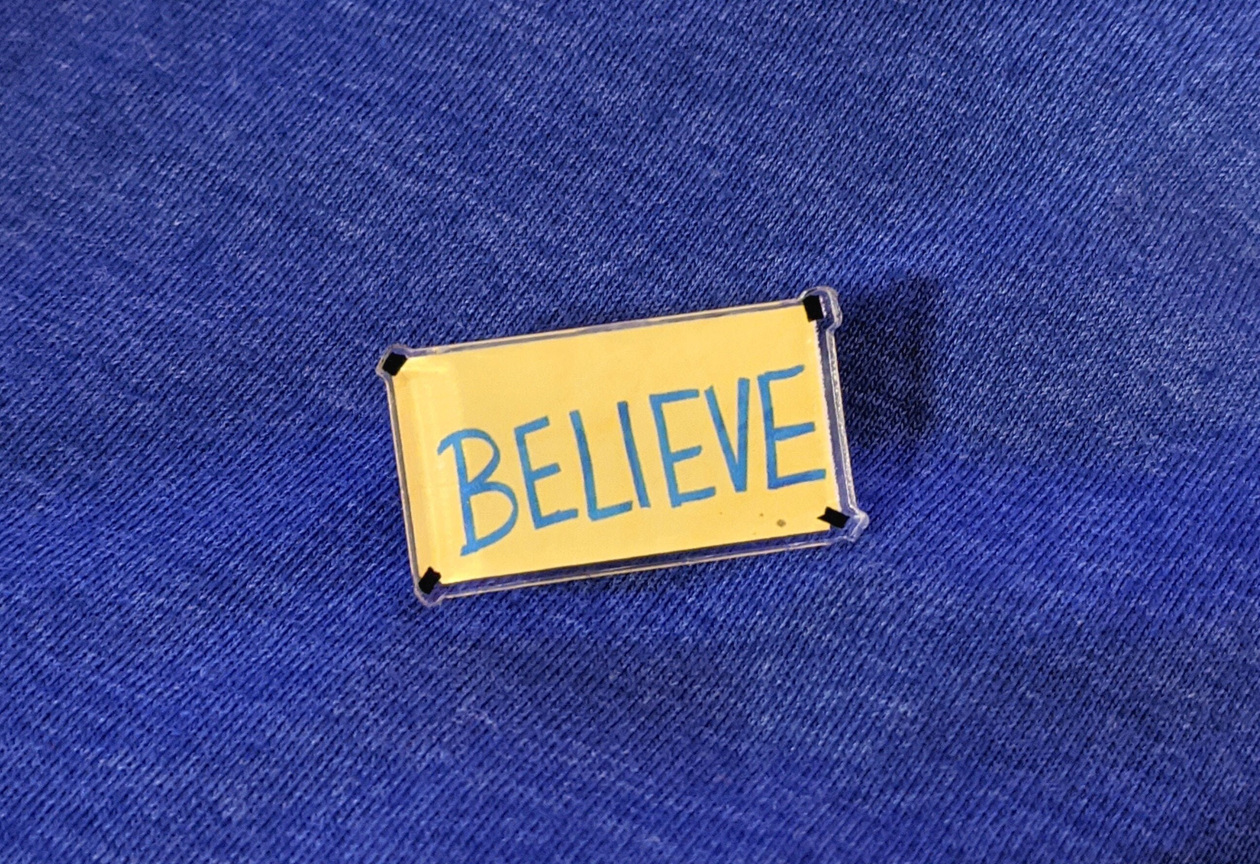 Ted Lasso Believe Acrylic Lapel Pin Optimism Positivity Etsy