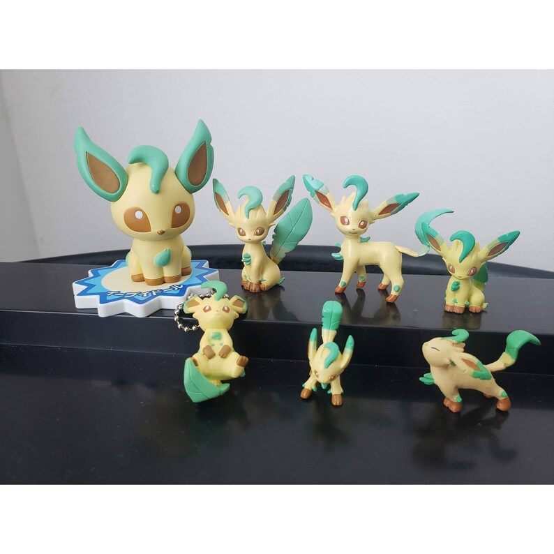 Leafeon figures set lot toys Pokemon Nintendo Tomy Banpresto | Etsy