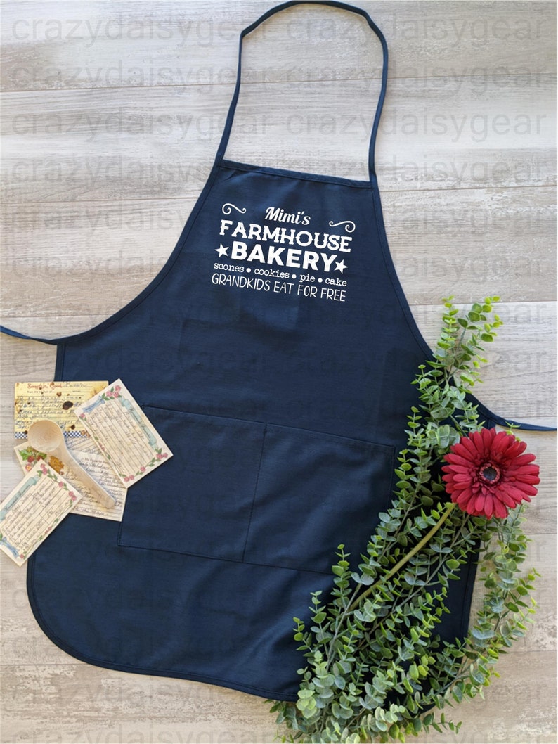 Grandma's Custom Name Farmhouse Bakery Apron, Gifts for Grandma ...
