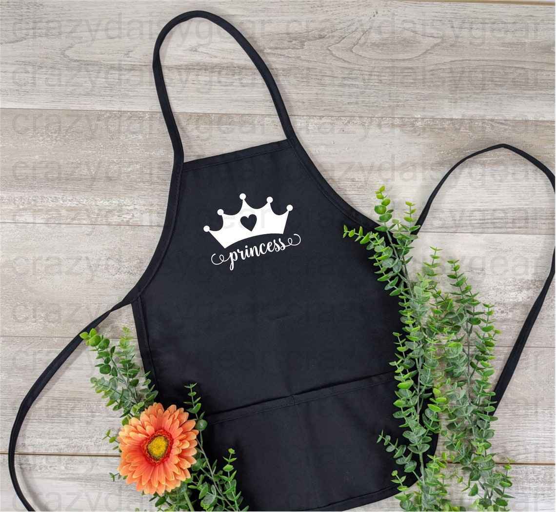 Princess With Crown Kids Apron, Apron With Pockets, Gifts for Kids ...