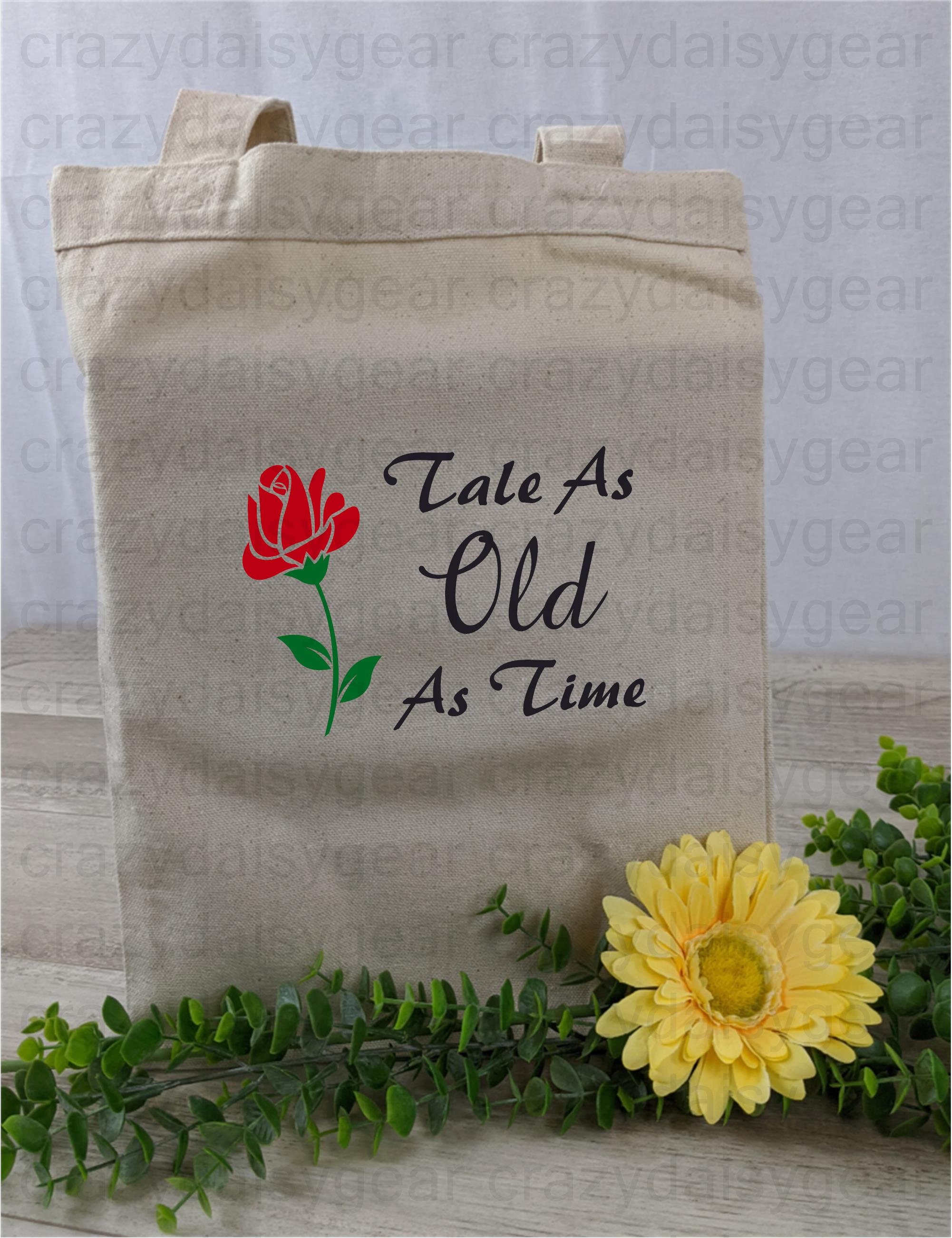 Tale as Old as Time Library Book Canvas Bag Reusable Bag - Etsy