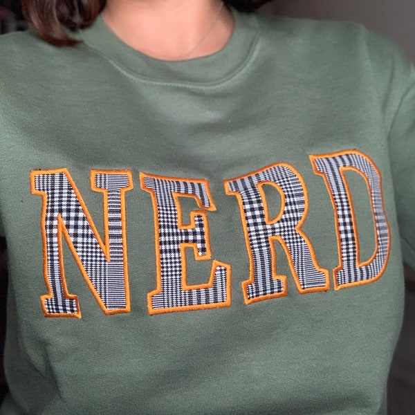 Embroidered College Sweatshirt - Etsy
