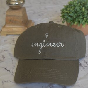 Female Engineer Embroidered Adjustable Hat Cap | Steminist | Christmas ...