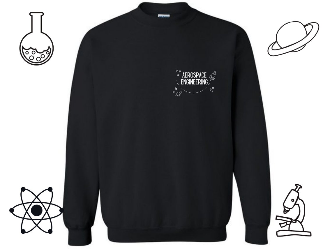 Embroidered Aerospace Engineering Sweatshirt Cute Couples | Etsy