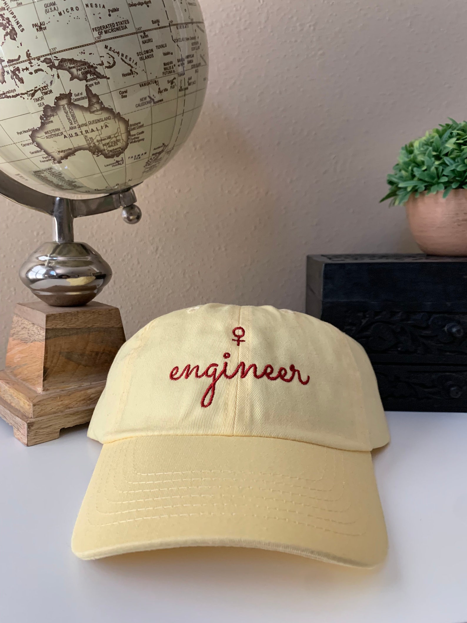 Female Engineer Embroidered Adjustable Hat Cap | Steminist | Christmas ...