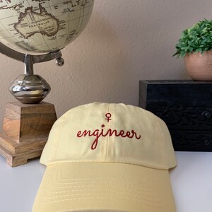 Female Engineer Embroidered Adjustable Hat Cap | Steminist | Christmas ...