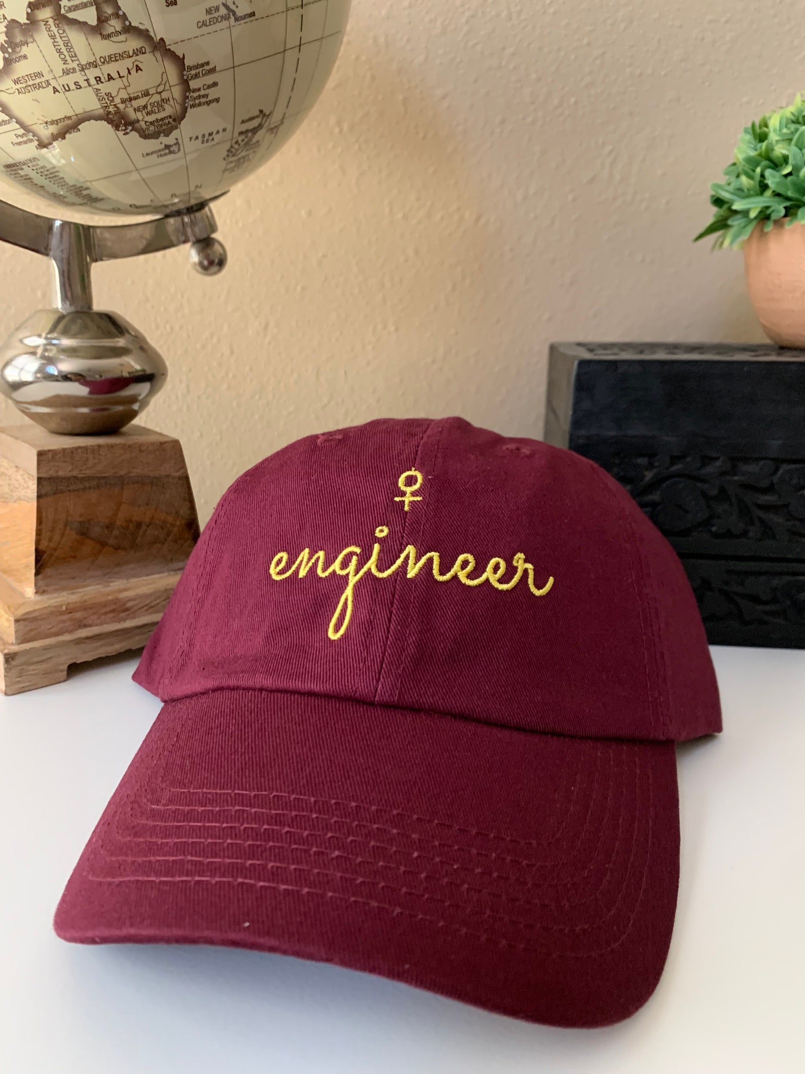 Female Engineer Embroidered Adjustable Hat Cap Steminist - Etsy