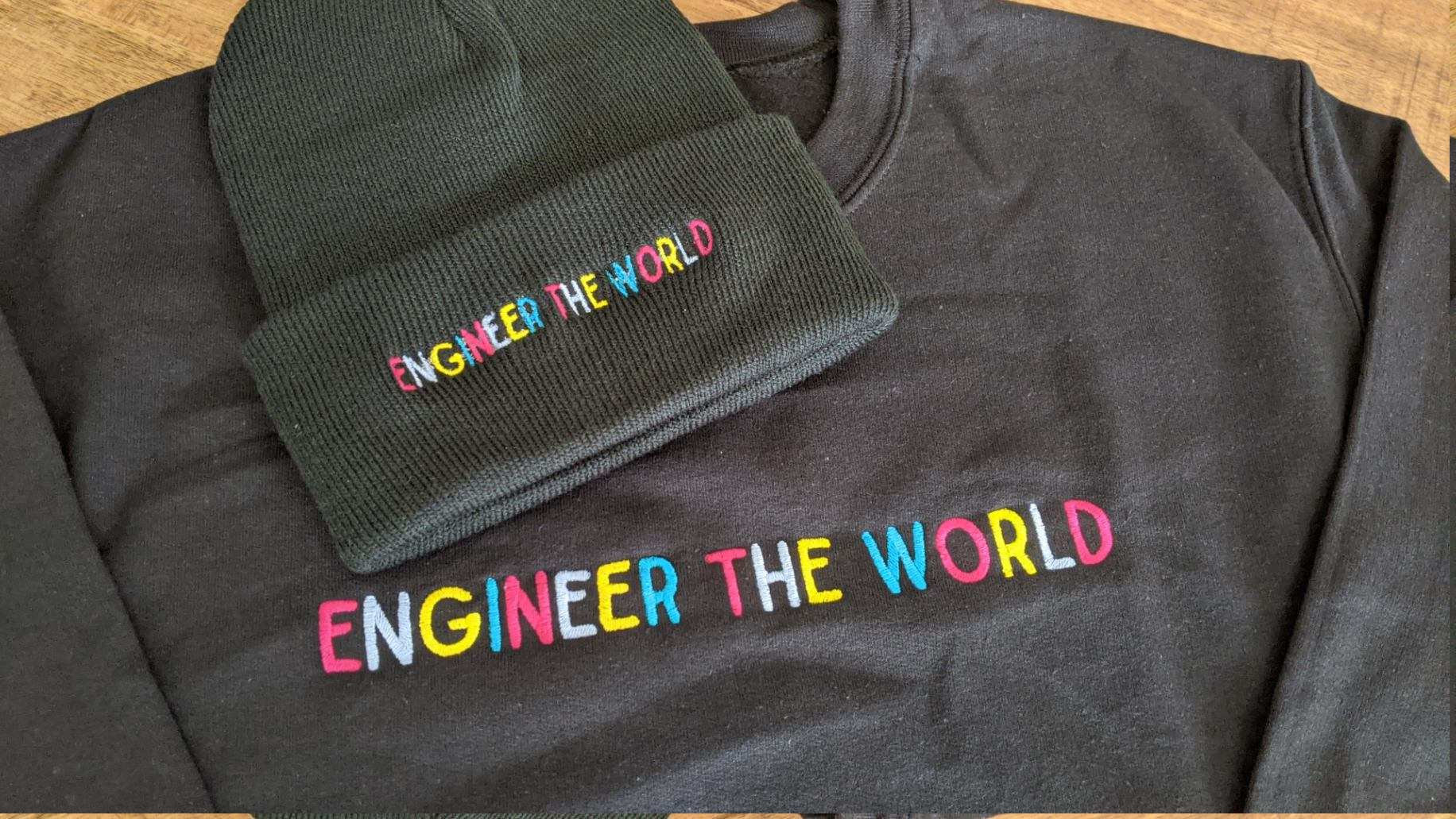 Engineer the World Embroidered Crewneck Sweatshirt and Beanie - Etsy