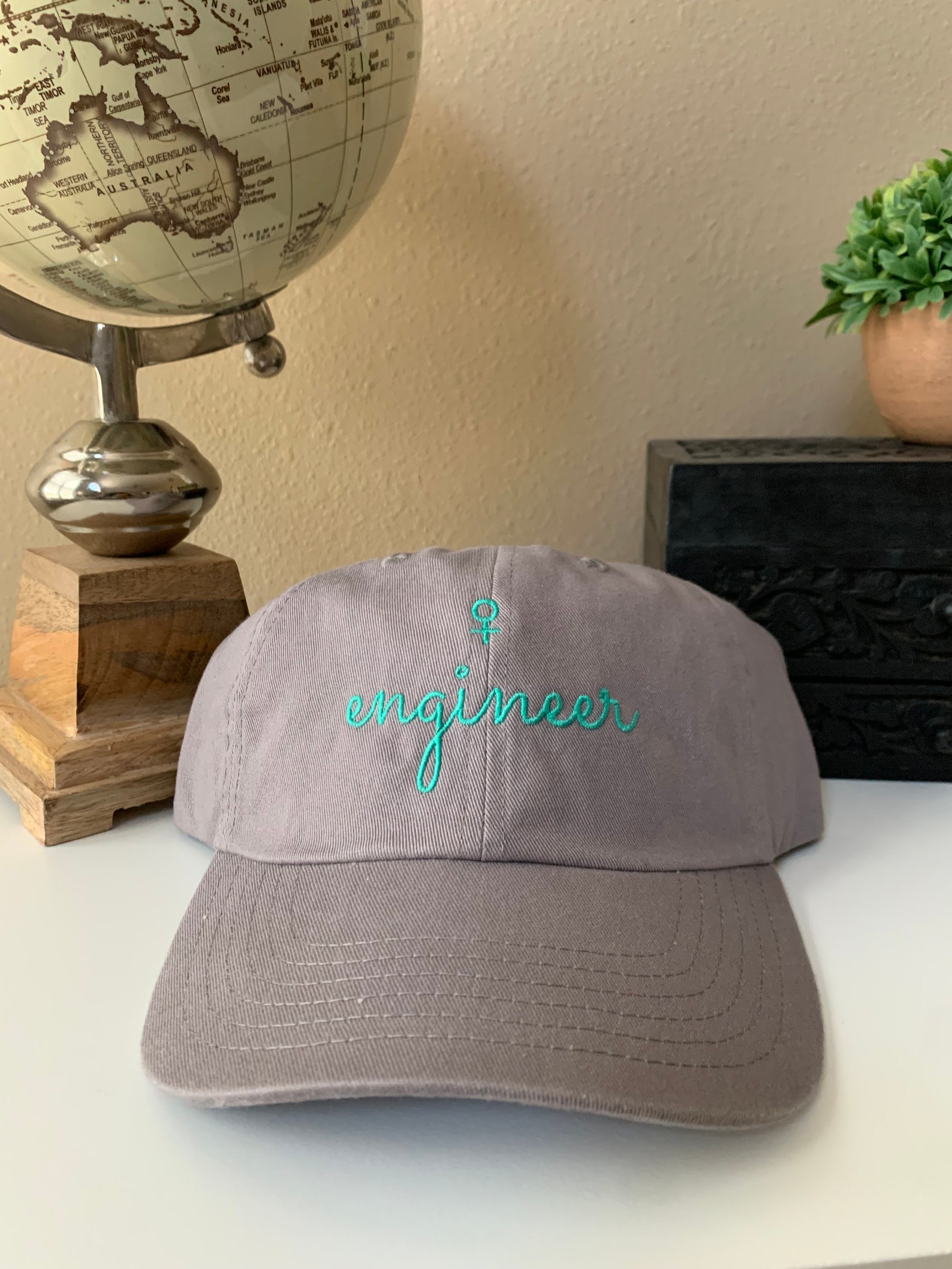 Female Engineer Embroidered Adjustable Hat Cap Steminist - Etsy