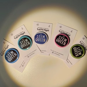 STEM Queen 1.5" Pinback Button | Women in STEM | Steminist | STEM Girl | College Graduation ...