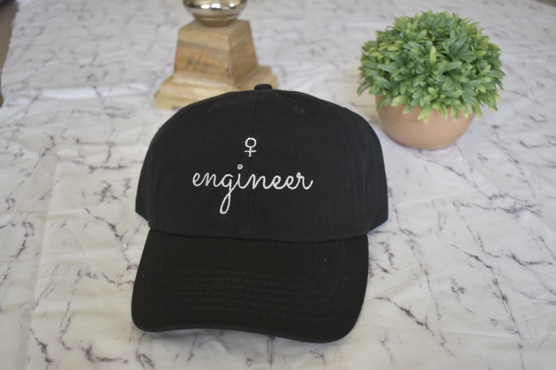 Female Engineer Embroidered Adjustable Hat Cap Steminist - Etsy