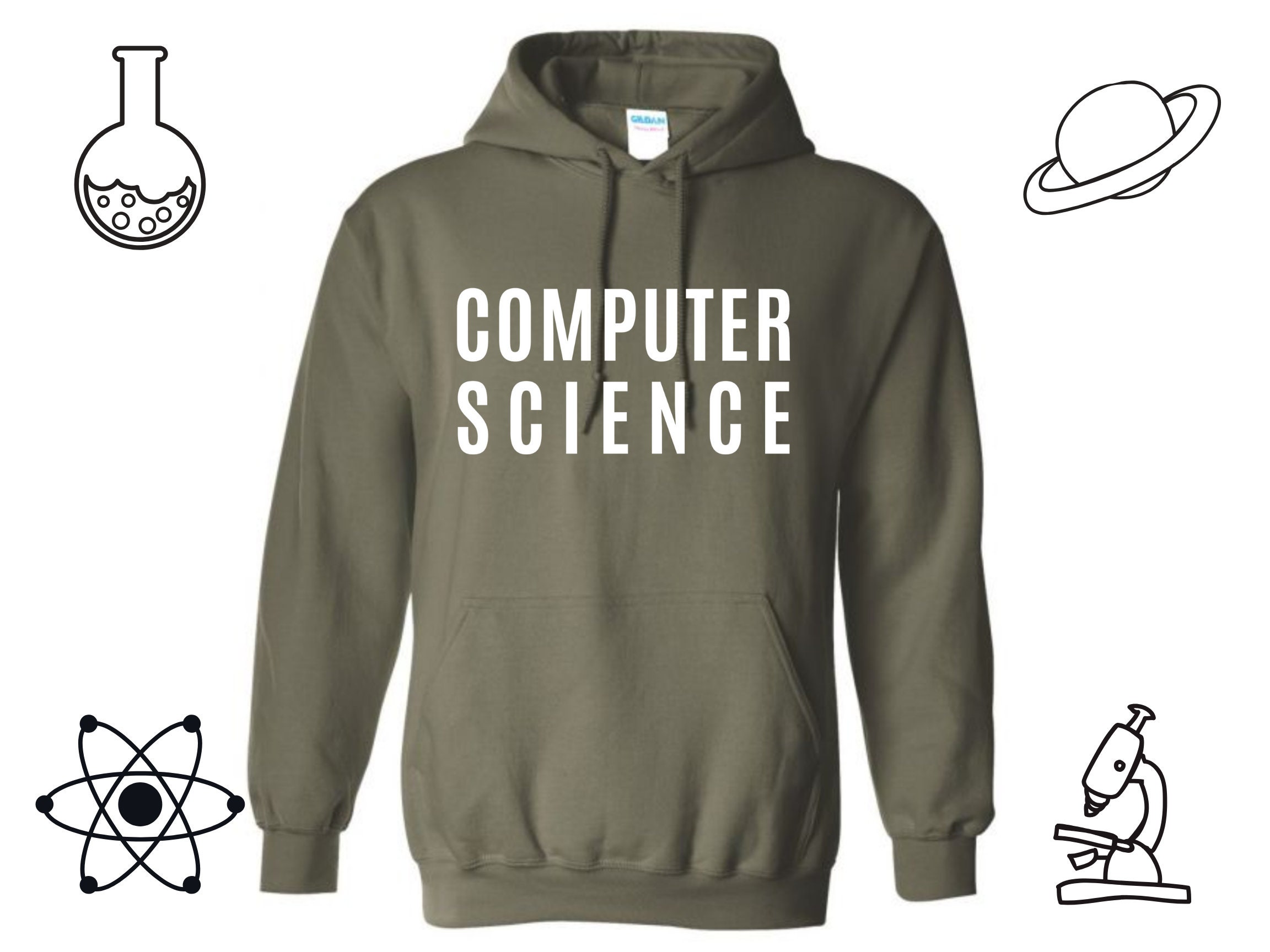 Computer Science Unisex String Hoodie Sweatshirt Valentines | Etsy