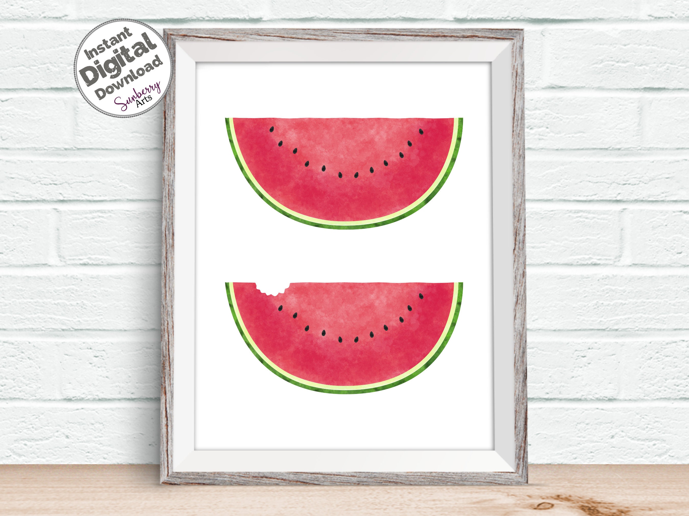 Watermelon Printable, Kitchen Wall Decor, Fruit Art Print, Watermelon ...