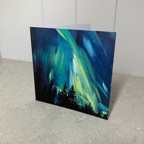 Northern Lights Greetings Card - Etsy Canada
