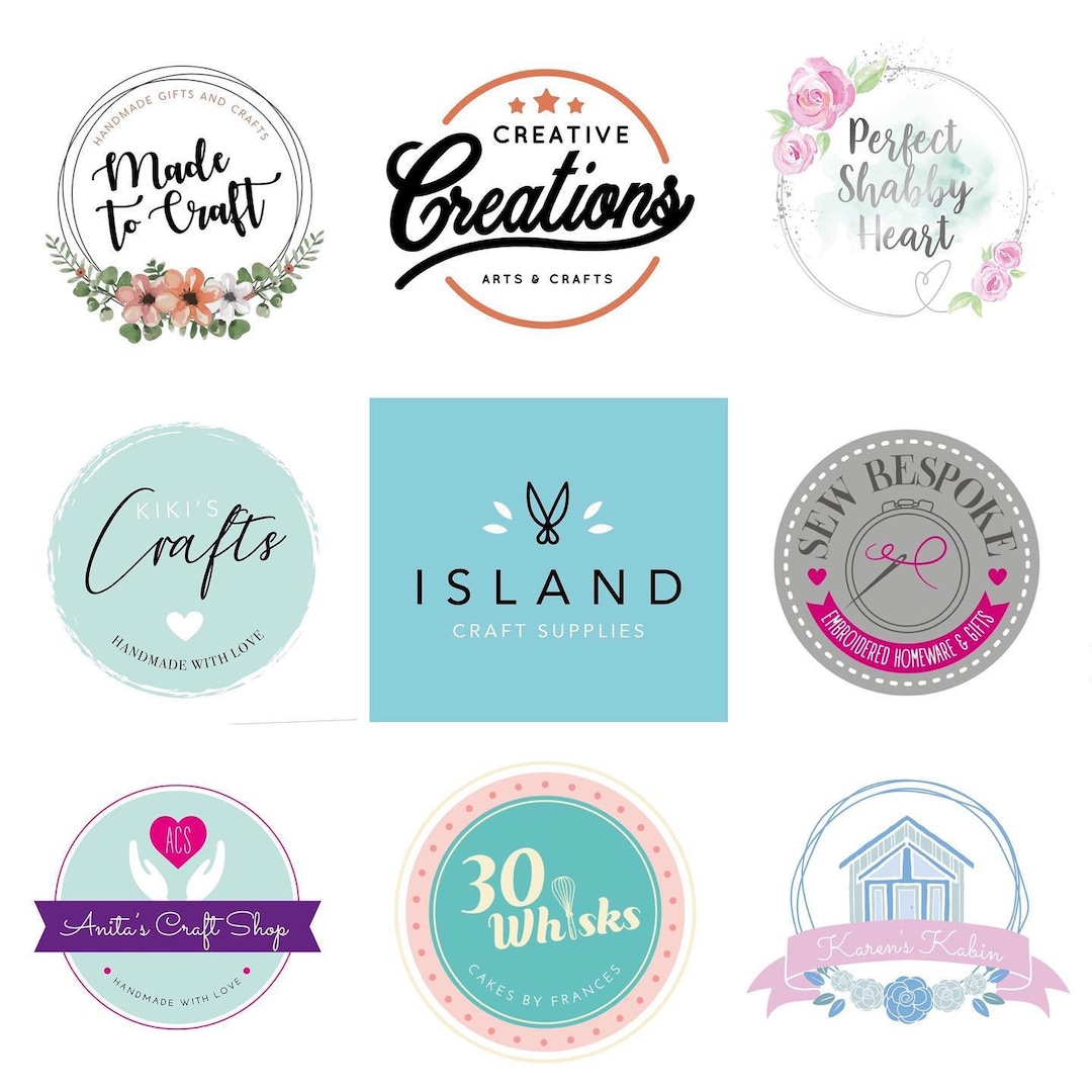 Craft Crafty Handmade Sewing Knitting Macrame Logo Design Service ...