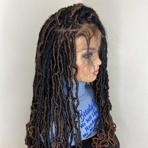 Messy Nu Locs Fauxlocs Faux Messy Locs Dreadlock Wig Braided Wigs ...