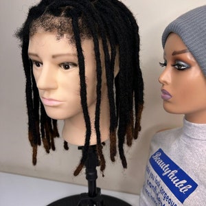 Male Dread Toupee 8x10 Model Dreadlock Wig for Black Men Human Hair Wig ...