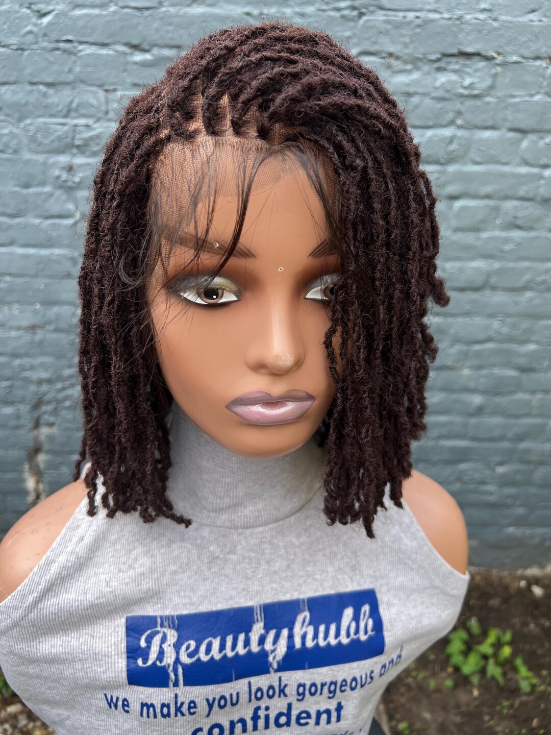 Color 33 Short Rasta Sister Locs Dreadlock Wig Wig, Braids Wig, Sister ...