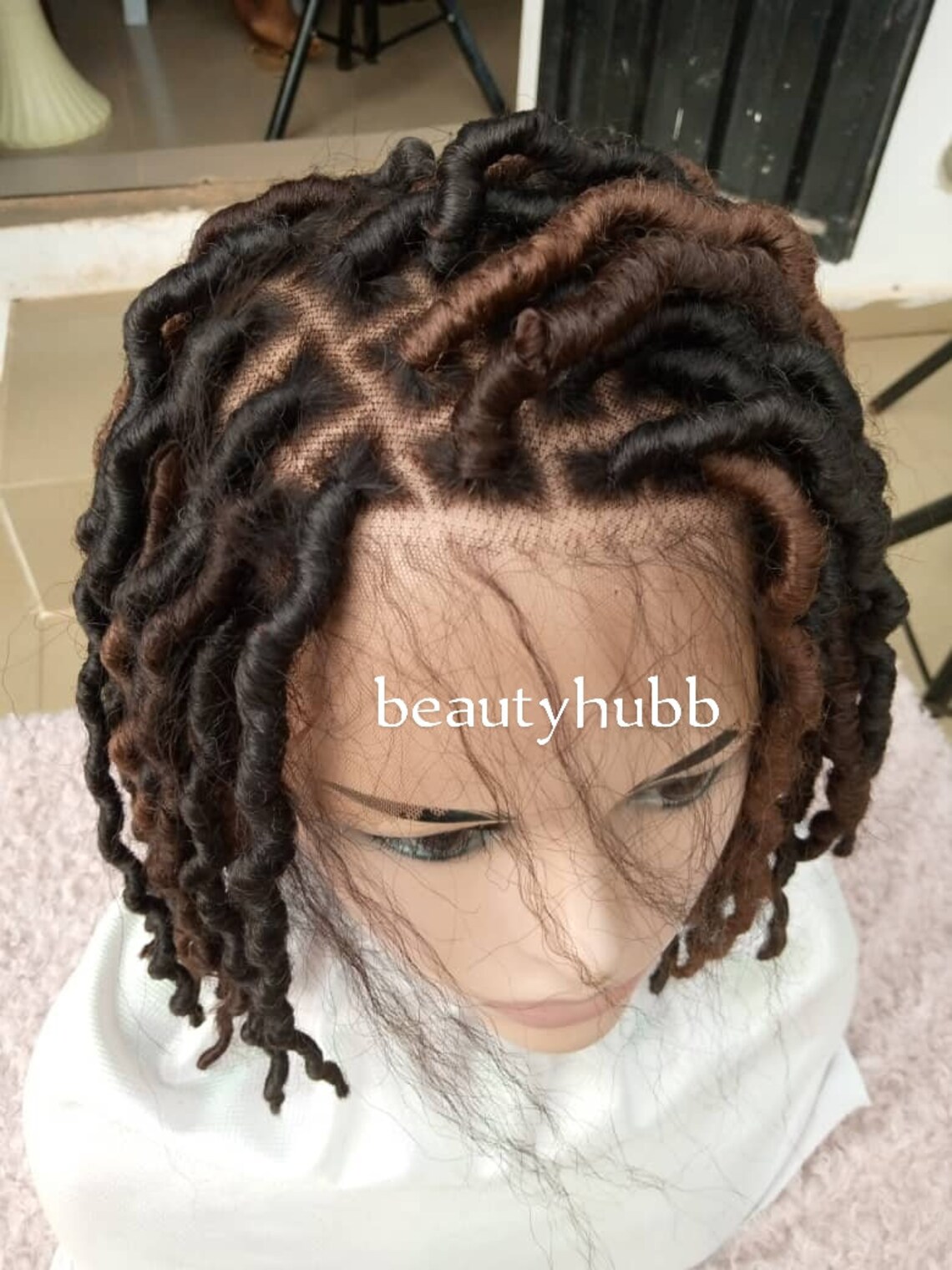 Full Lace Wig Messy Locs Dreadlocks Fauxlocs Faux Dreadlock - Etsy