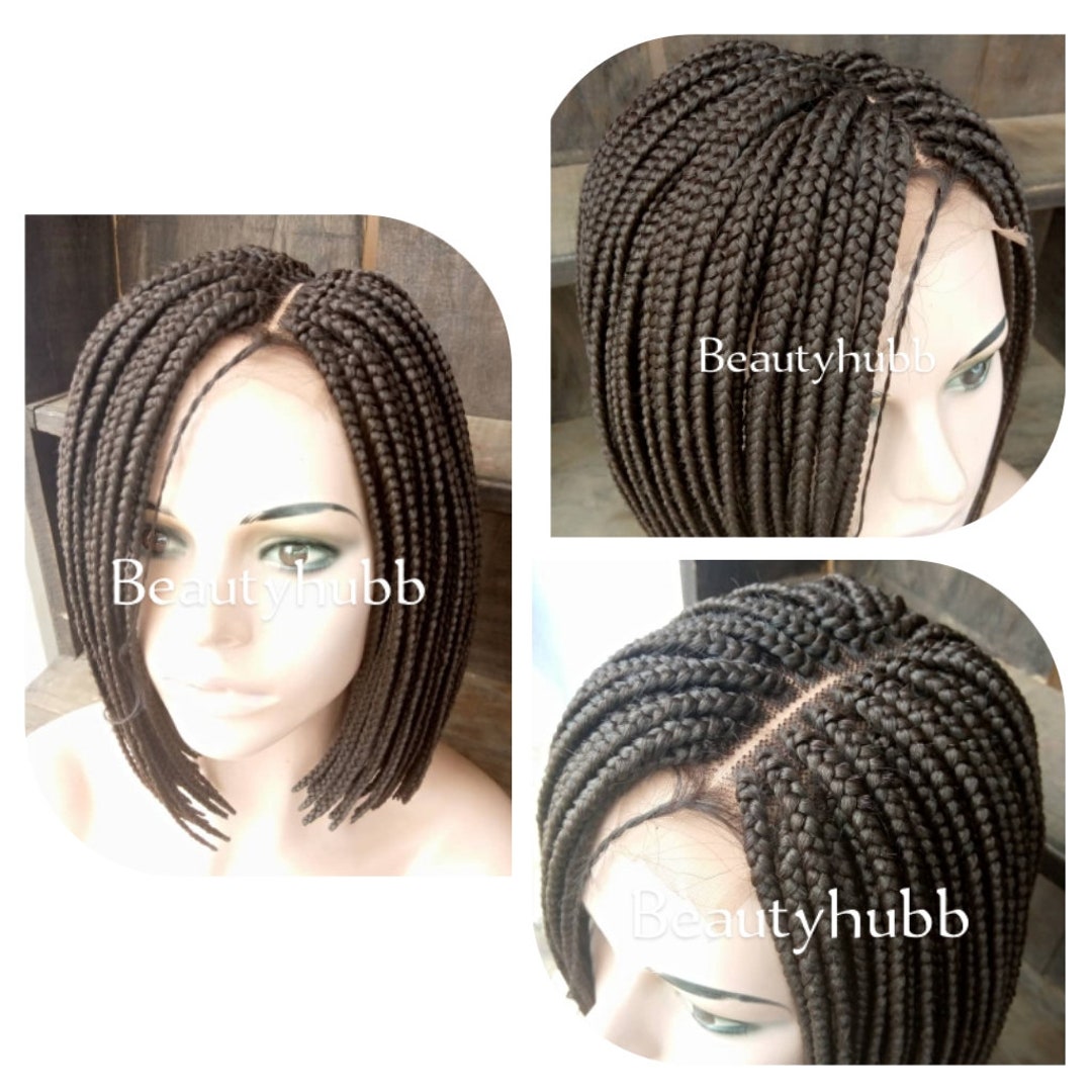 Short Bob Box Braid Wig for Black Women Braided Wigs, Braids Wigs, Lace ...
