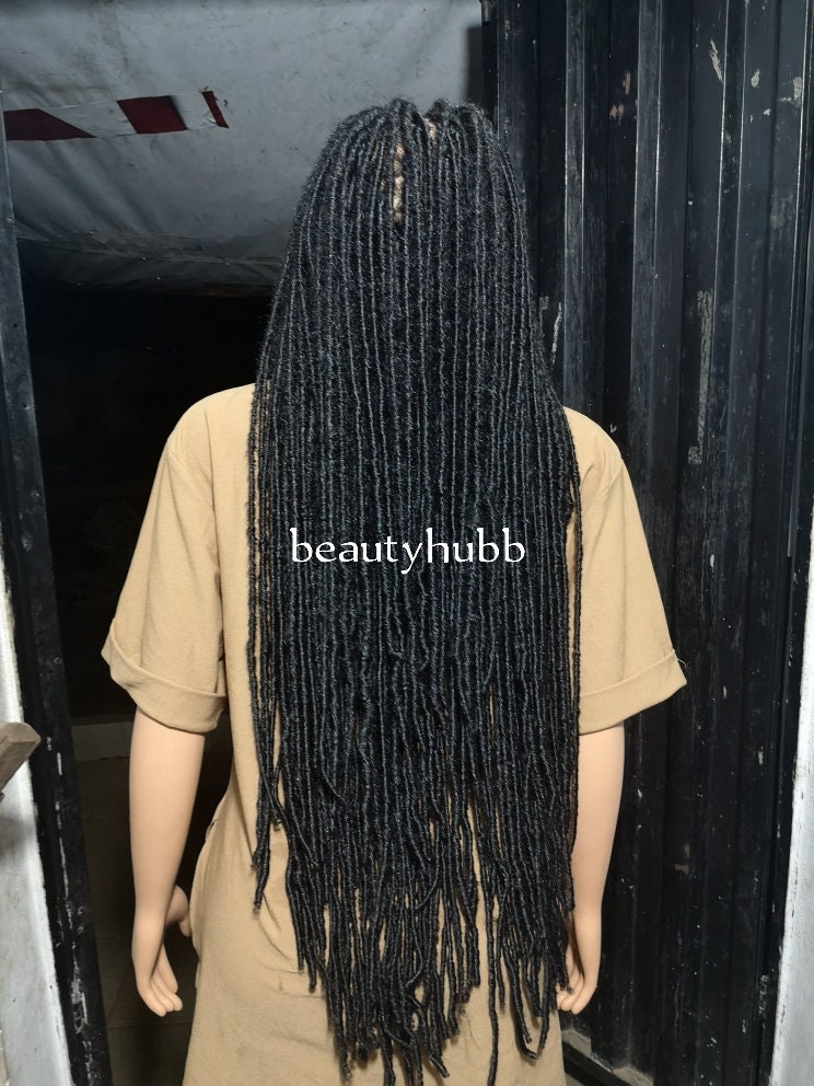 Full Lace Messy Locs Dreadlocks Fauxlocs Faux Dreadlock Braid - Etsy