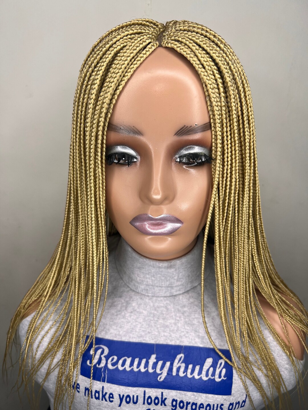 Ready to Ship Blonde Box Braid Wig for Black Women Braided Wigs, Braids ...