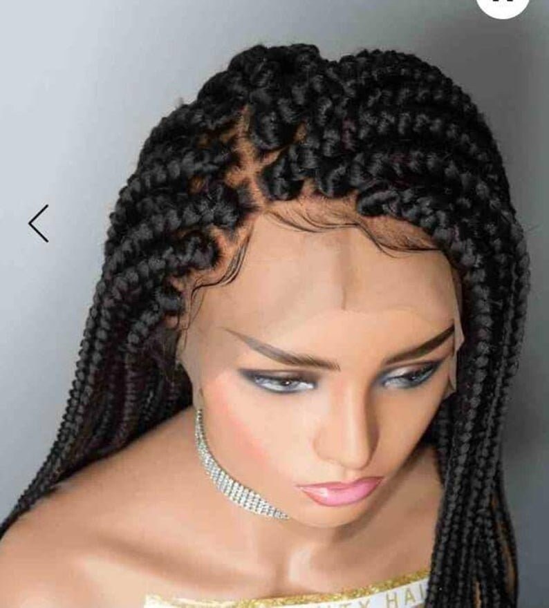 Jumbo Box Braid Wig For Black Women Braided Full Lace Human Etsy
