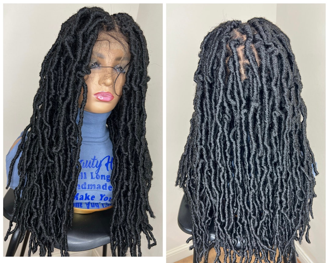 Ready to Ship Messy Nu Locs Fauxlocs Faux Messy Locs Dreadlock Wig ...