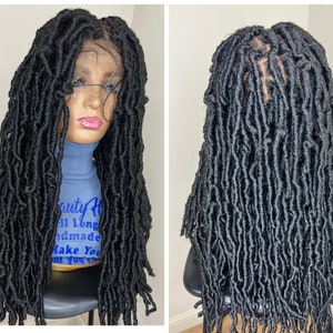 Ready to Ship Messy Nu Locs Fauxlocs Faux Messy Locs Dreadlock Wig ...
