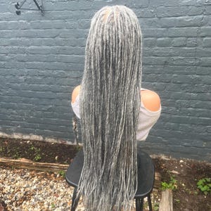 Ready to Ship Salt and Pepper Grey-like Lisa Bonnet Locks Dreadlocks ...