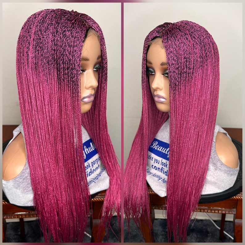 Ready to Ship Pink Micro Braids Micro Braid Wig Wig for - Etsy