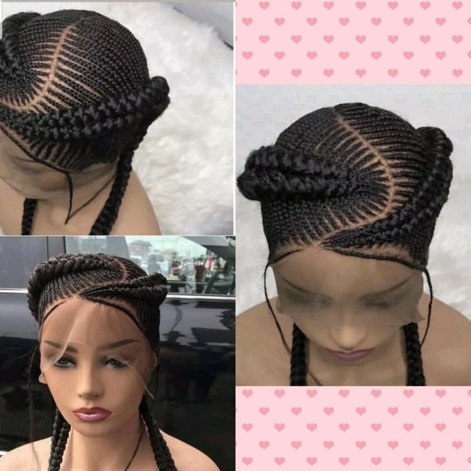 Cornrows Stitch Braid Wig for Black Women Braided Wigs Braids - Etsy Canada