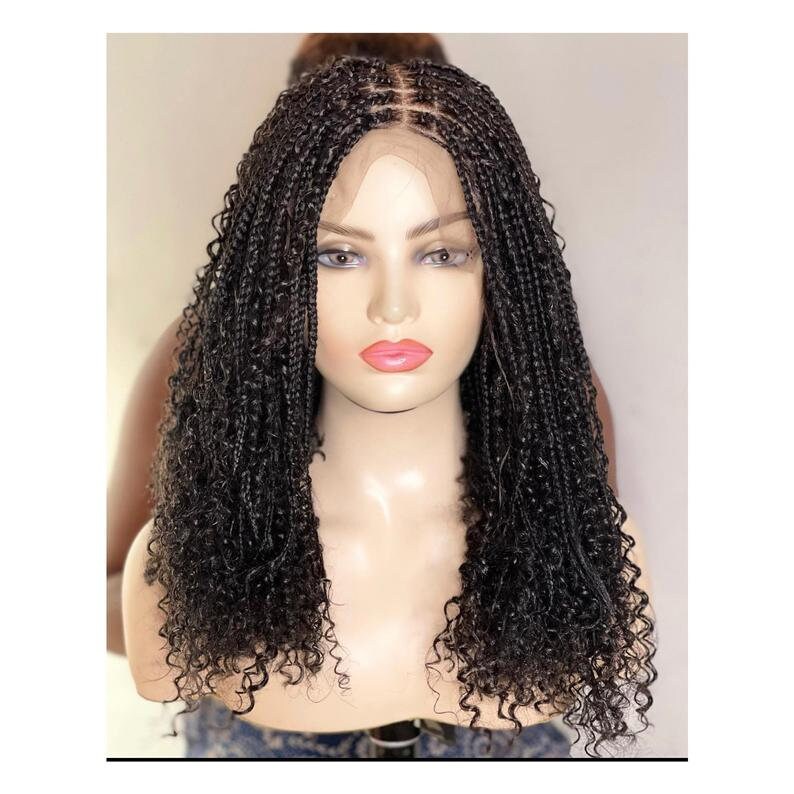 Boho Knotless Full Lace Box Braid Wig For Black Women Braided Etsy Canada