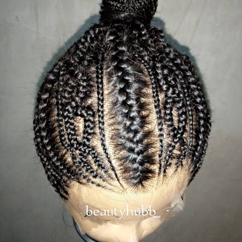 Human Hair Braided Wigs - Etsy