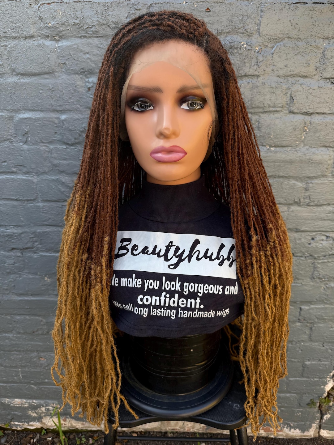 Ombre Sisterlocks Full Lace Wig: Braided Kanekalon Dreadlocks - Etsy