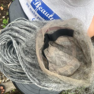 Ready to Ship Salt and Pepper Grey-like Lisa Bonnet Locks Dreadlocks ...