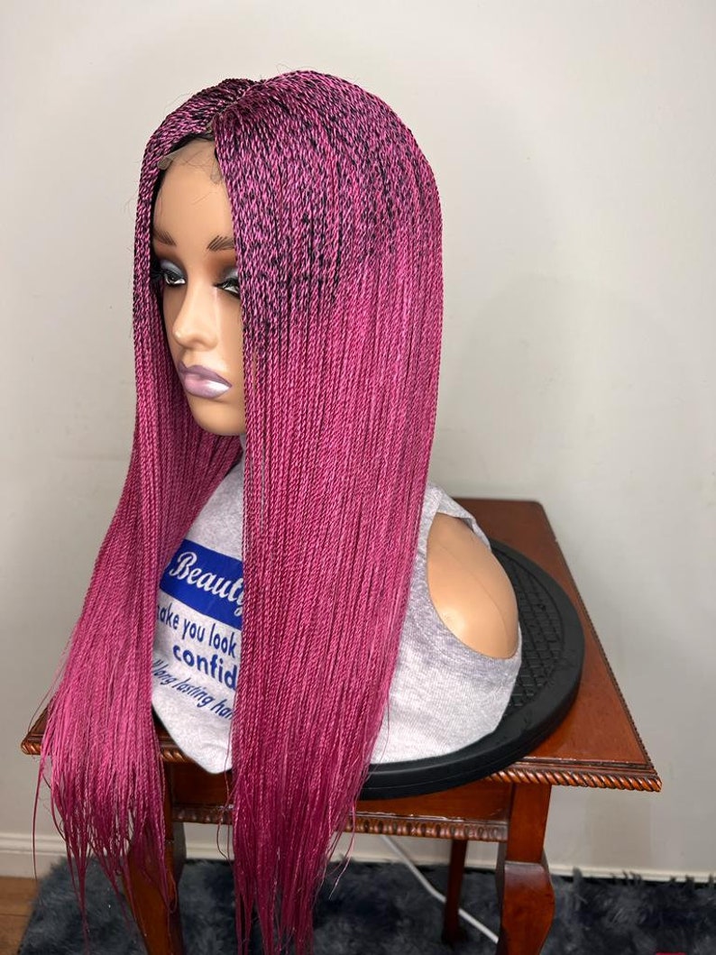 Ready to Ship Pink Micro Braids Micro Braid Wig Wig for - Etsy