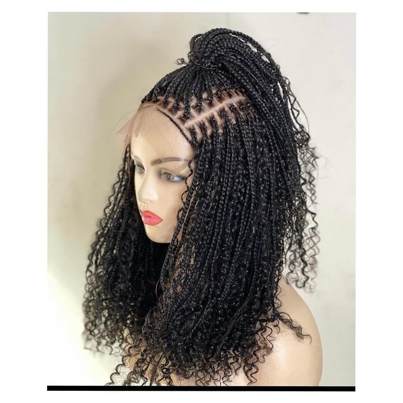 Boho Knotless Full Lace Box Braid Wig For Black Women Braided Etsy Canada